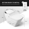 Get VOVO Bidet Toilet with Auto Open and Close Lid TCB-090SA Smart Tankless Bidet Toilet ...
